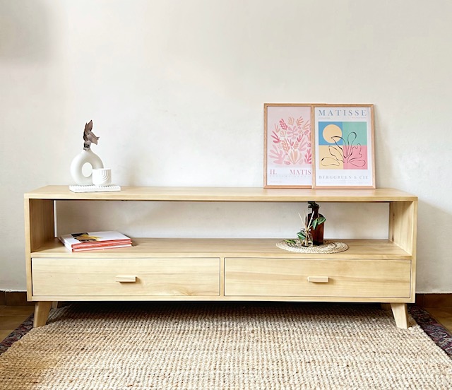 Rack con estante y dos cajones - Decoramuss